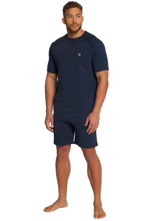 JP1880 Herren gro&szlig;e Gr&ouml;&szlig;en &Uuml;bergr&ouml;&szlig;en Menswear L-8XL Schlafanzug, T-Shirt, Shorts, bis 8 XL Mattes Nachtblau 7XL 813255130-7XL