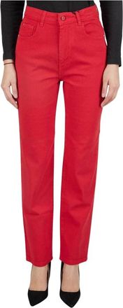 Kiton Femme, Jeans, Rouge, Taille: 36 FR Jeans Regular Solid 100% Handmade