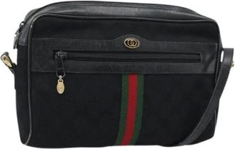 Gucci Sac bandouli&egrave;re en toile GG Pre-owned - Femme - Pre-owned - Noir - Taille: ONE Size