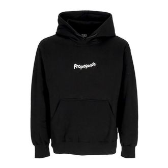 PROPAGANDA Schwarzer Hoodie mit Rippenmuster - - Sweatshirts & Hoodies - Herren - Schwarzk - XL
