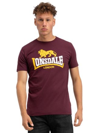 Lonsdale Mens HOLMPTON T-Shirt, Oxblood, Extra Large