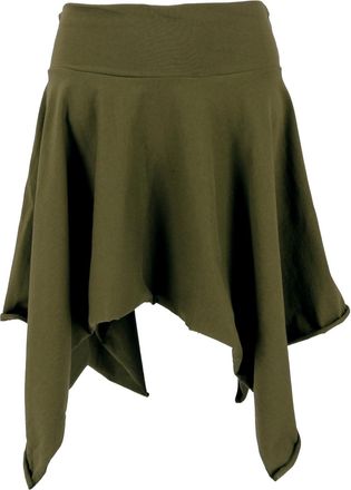 Guru Shop Pixi Zipfelrock, Elfenrock/Top - Olive/Pixi, Damen, Baumwolle, Size:S/M