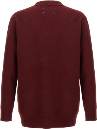 Maison Margiela Wool Cardigan - Burgundy