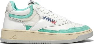 Autry Baskets Open Mid Cuir de Ch&egrave;vre/Mesh/Suede Autry