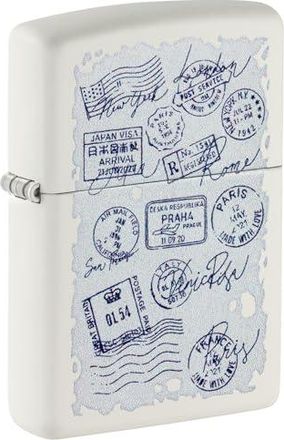 Zippo Sturmfeuerzeug - Stamps Design - Colour Image - Nachfüllbar - Wiederverwendbar - Windfestes Design - Geschenkbox - Made in USA