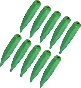 Yardwe 10stücke Kunstliche Gemüse Kunstliche Okra Gefälschte Schaum Okra Gemüse Modelle