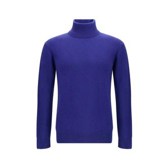 Saint Laurent Gerippter Rollkragenpullover - - Knitwear - Herren - Blau - L