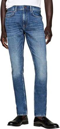 Tommy Hilfiger Jean Homme Tapered Slim Fit, Bleu (Perce Indigo), 32W/30L