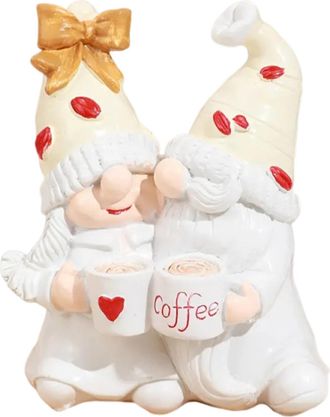 Generic Paar Zwergstatuen - Romantische Skulptur Eines Zwergenpaars, Paar Figuren Aus Harz | Sammelfiguren F&uuml;r Wohnkultur, Charmante Gnome Kunst