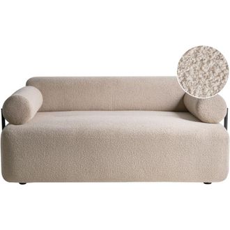 Beliani Sofa 2-Sitzer ELVA Boucl&eacute; Beige
