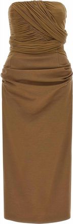 Magda Butrym Robe Au Genou - Marron