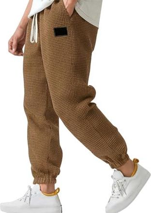 Generic Pantalon sarouel pour homme, confort en plein air, taille &eacute;lastique, pantalon de loisirs, pantalon de sport avec poches de cordon de serrage, pantalon