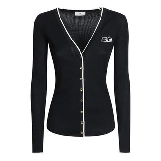 Elisabetta Franchi Damen, Strickwaren, Schwarzk, LGr&ouml;&szlig;e