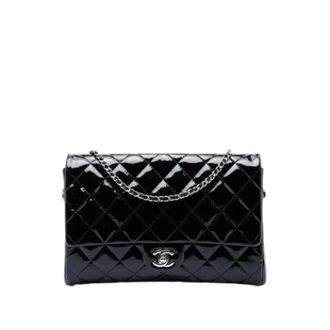 Chanel Pre-owned Vintage Quilted Patent Leather Shoulder Bag - - Pre-owned - Damen - Schwarzk - ONE SIZE