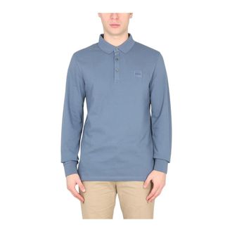 HUGO BOSS Polo Manches Longues Passerby - Homme - Tops - Bleu - Taille: 2XL