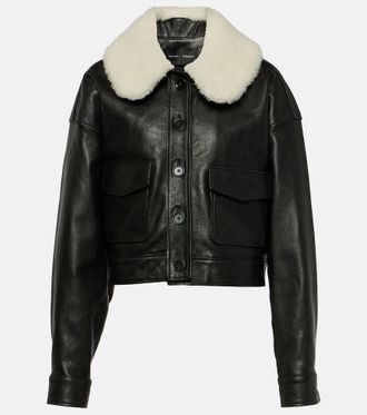 Proenza Schouler Lederjacke Judd mit Shearling