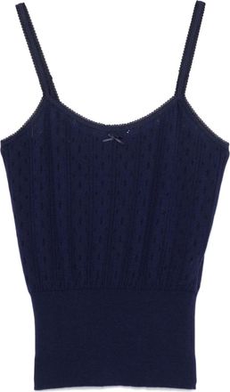 J.W.Anderson Oberteil aus Pointelle-Strick - Blau