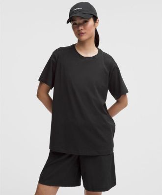 lululemon T-Shirt aus Bio- mit Rundhalsausschnitt für Frauen - Größe 2XS in Black