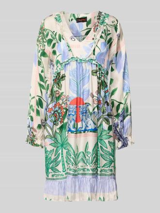 Miss Goodlife Mini Tunikakleid aus Viskose mit V-Ausschnitt