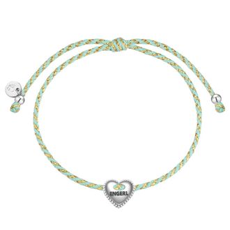 Glanzst&uuml;cke M&uuml;nchen Armband - Sterling Silber Armband Herz ENGERL - Gr. ONESIZE - in Silber - f&uuml;r Damen