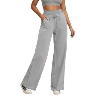Generic Pantalon de yoga d&eacute;contract&eacute; taille haute pour femme avec cordon de serrage, doux, confortable, extensible, pour la course &agrave; pied, les activit&eacute;s de pl