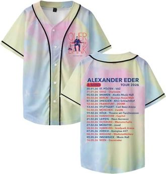 Generic Alexander Eder Quer durch die Bank Tour 2026 Merch Baseball Jersey Streetwear T-shirt col en V, 03, 4XL