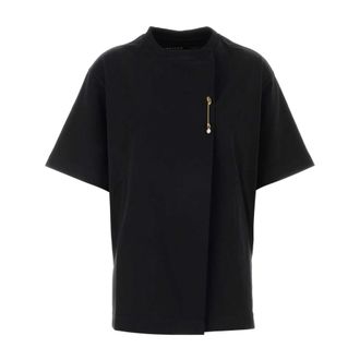 Carven Jt404 Kilt Pin T-Shirt - - Tops - Damen - Schwarzk - XS