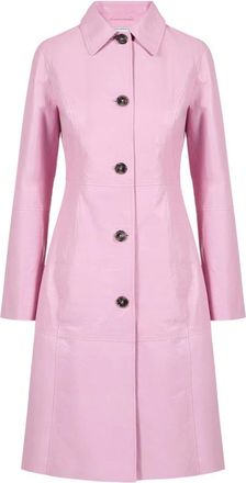 Iceberg Femme, Vestes, Rose, Taille: 38 FR Manteau en cuir Nappa bicolore