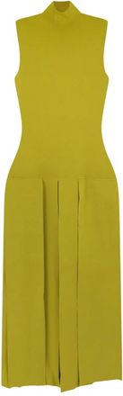 Alaia Maxi Faltenkleid - - Dresses - Damen - Gelb - S