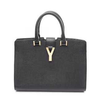 Saint Laurent Sac &agrave; main pr&eacute;-aim&eacute; en cuir Cabas Chic - Femme - Pre-owned - Noir - Taille: ONE Size