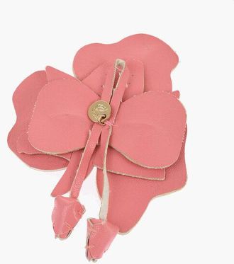 Elisabetta Franchi Eco-leather Flower Brooch size Unica