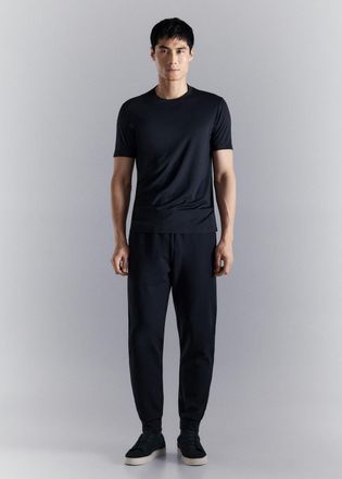 Mango Slim Fit-T-Shirt aus Komfort-Stretchgewebe marineblau - Herren - XXL - MANGO MAN