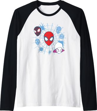 MARVEL Spider-Man Team Spidey Big Face Collage Raglan