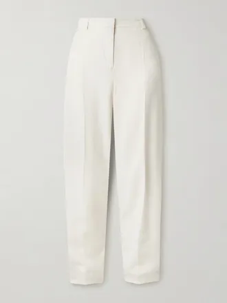 Toteme Pantalon Fusel&eacute; En Cr&ecirc;pe - &Eacute;cru