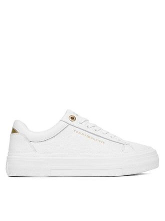 Tommy Hilfiger Sneakers Th Foxing Platform Leather FW0FW09018 Wei&szlig;