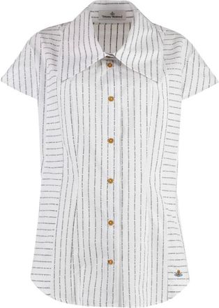 Vivienne Westwood Femme, Blouses et Chemises, Blanc, Taille: 38 FR Chemise en coton imprim&eacute;