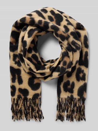 Kurt Beines Schal im Animal-Look mit Fransen Modell XXL Leo