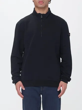 Peuterey Sportliches Sweatshirt aus Baumwolle mit hohem Kragen und halbem Rei&szlig;verschluss