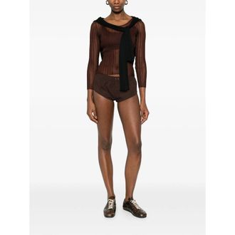 Entire studios Cotton Mini Shorts - Brown