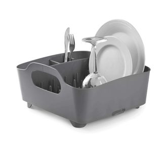 Umbra Tub Geschirr Abtropfgestell - Abtropfkorb mit integriertem Tropfwasserabflu&szlig; f&uuml;r Ihre Sp&uuml;le oder Arbeitsfl&auml;che in Ihrer K&uuml;che Zuhause, im B&uuml;ro oder Wo