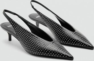 Mango Chaussures talon strass noir - Femme - 35 - MANGO