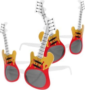 Hemoton 2 paires Lunettes de F&ecirc;te Originales Guitare Abs Accessoires Photo Amusants pour Festival et Soir&eacute;e Lot de D&eacute;corations L&eacute;g&egrave;res et Durables