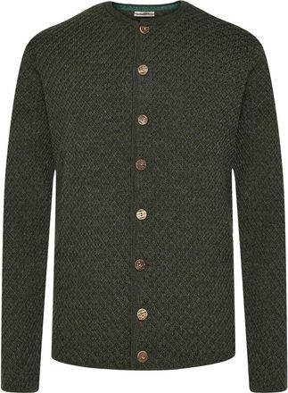 Gottseidank Trachtenstrickjacke aus Schurwolle mit Rautenstruktur in