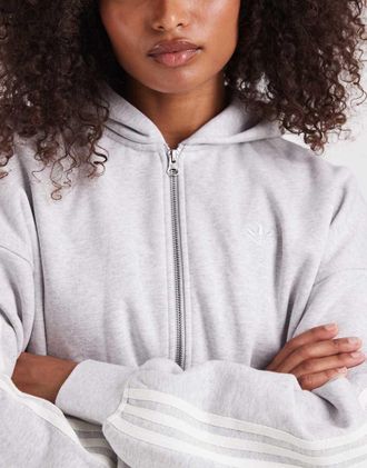 adidas Originals Signature Zip-Hoodie in Grau