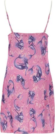 Versace Jeans Couture Satin Viscose Mini Dress - Pink