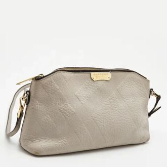 Burberry Pre-owned Cuir sacs-main - Femme - Pre-owned - Gris - Taille: ONE Size