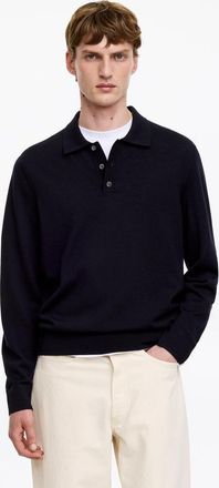 Arket Polopullover Aus Merinowolle -Blau