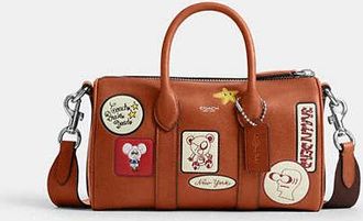 Coach Coach | Brain Dead Compass Tasche 25 Mit Aufn&auml;hern in Braun | Leder