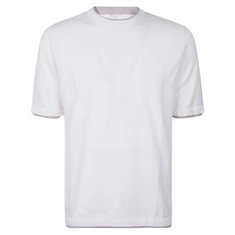 Eleventy Homme, Tops, Blanc, Taille: 2XL T-Shirt Textur&eacute; &agrave; Col Rond