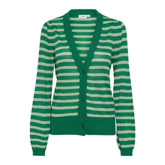 Saint Tropez Glitzer Cardigan Jelly Bean - - Knitwear - Damen - Gr&uuml;n - L